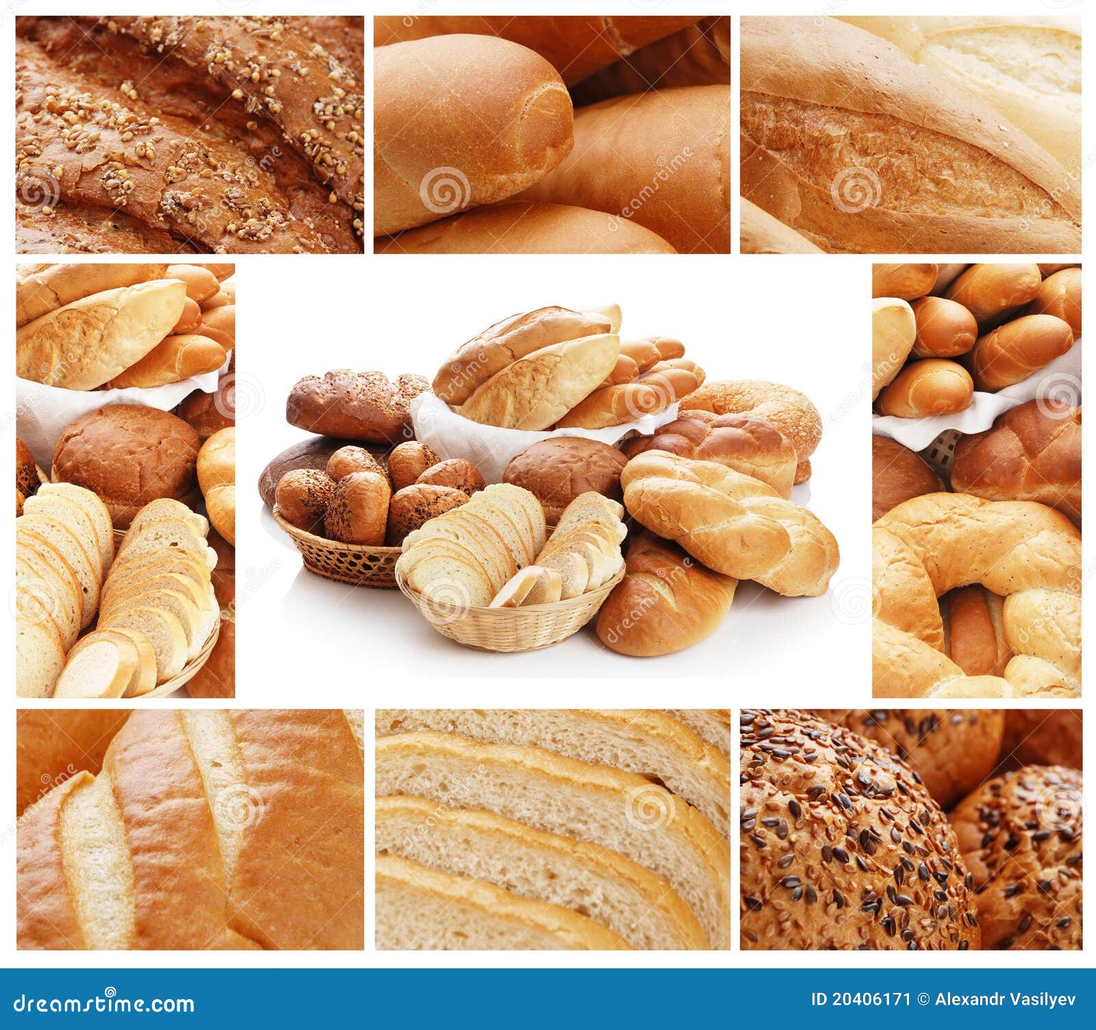 Bread on a White Background Stock Image - Image of corn, food: 20406171