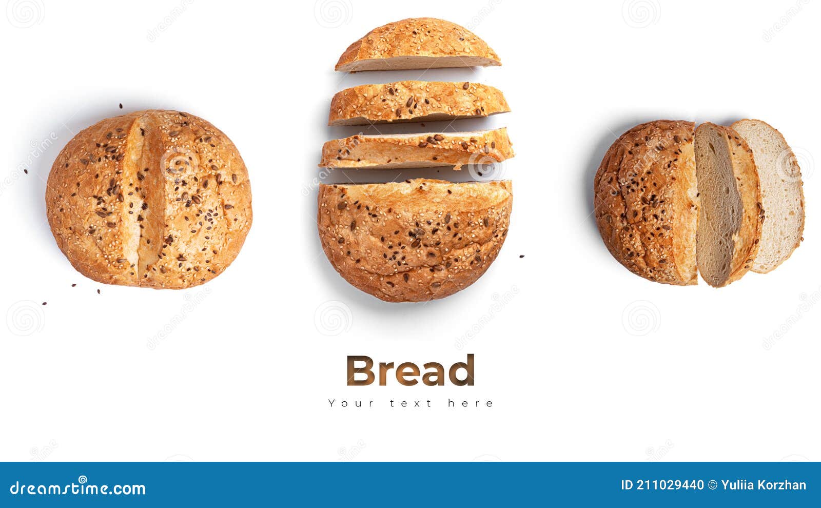 Bread on a White Background. Long Header Banner Format. Panorama ...
