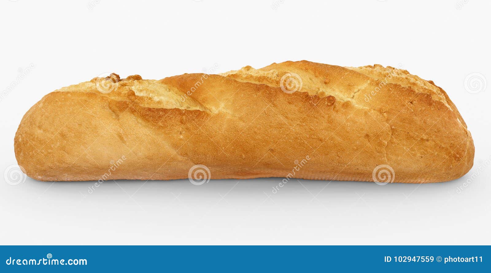 Bread on White - Left-right Side View - 3d Stock Illustration ...