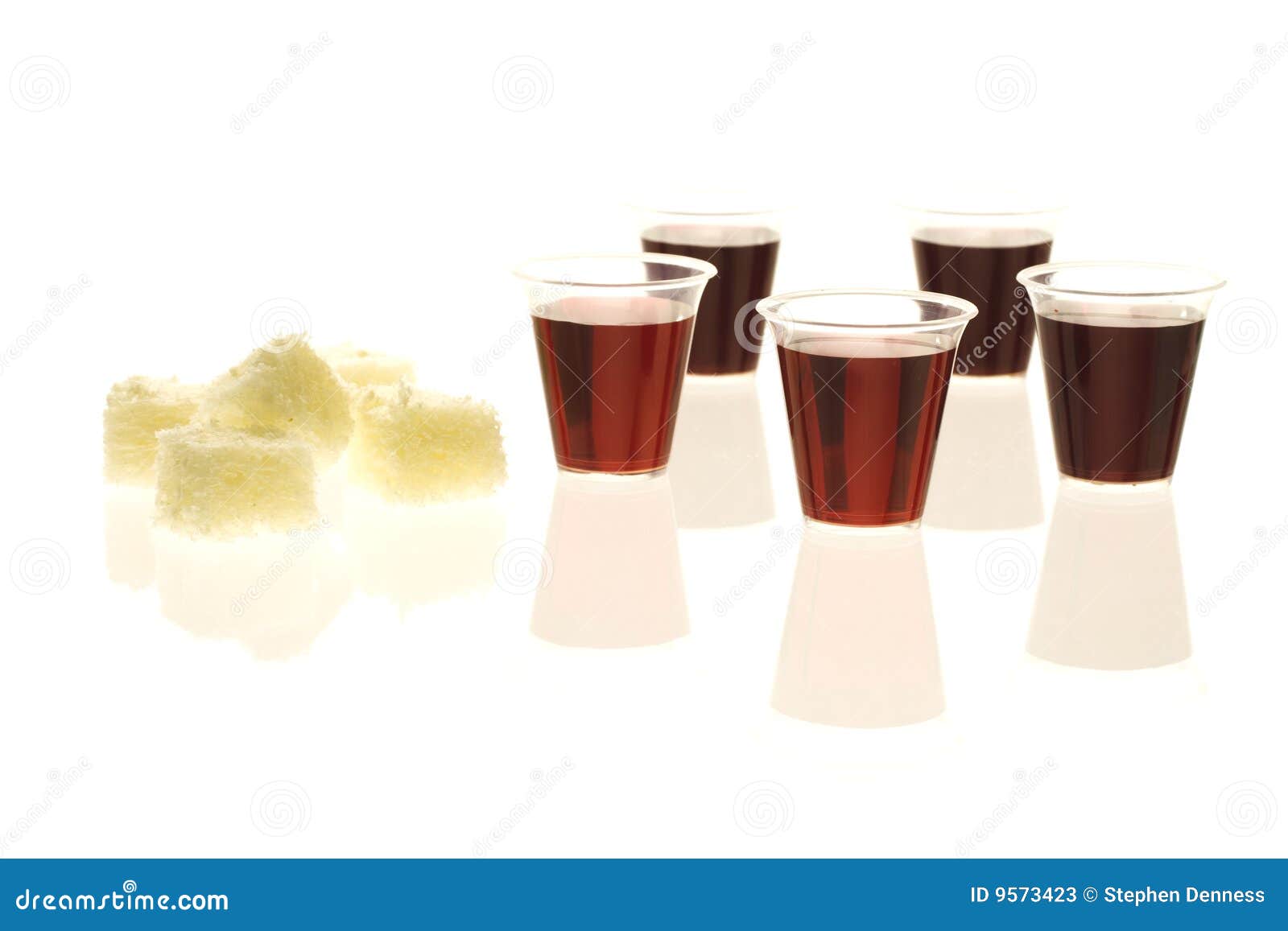 Bread and Wine Communion Cups Isolated Stock Image - Image of grape ...