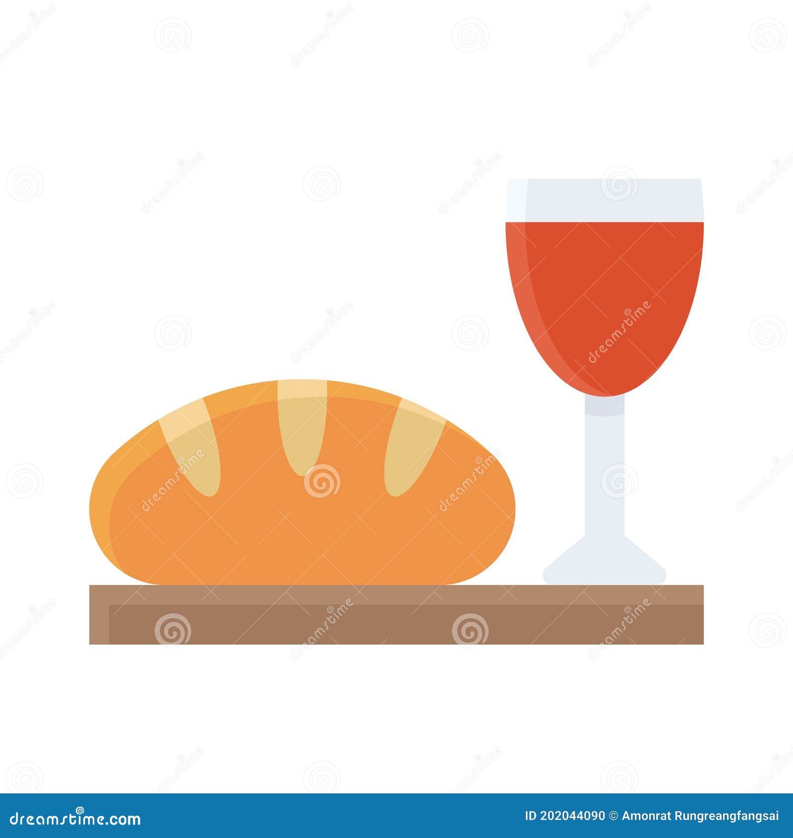 Bread and Wine Icon, Thanksgiving Related Vector Stock Vector ...