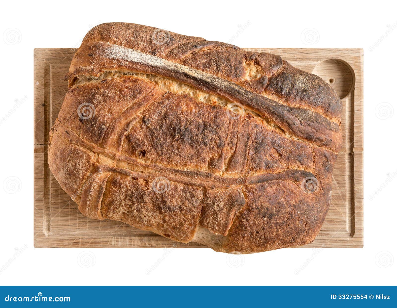 Bread on wooden board stock photo. Image of organic, wheat - 33275554