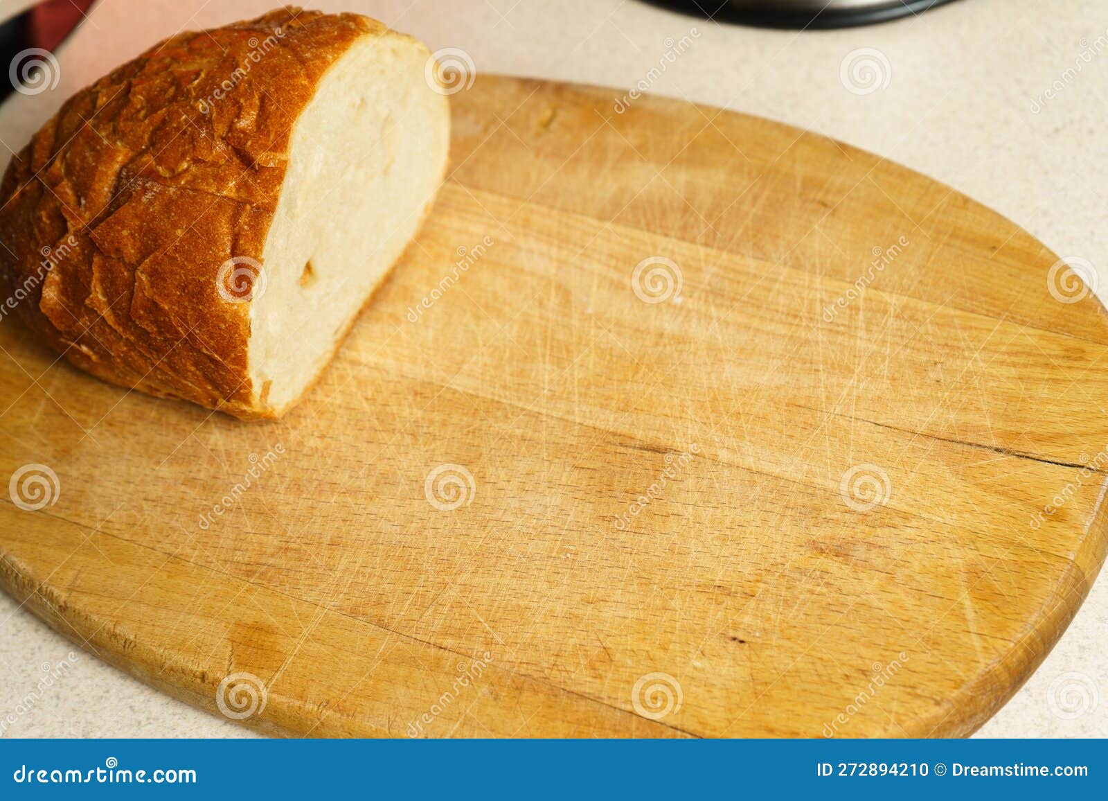 Bread on Wooden Cutting Board Stock Photo - Image of gourmet, food ...