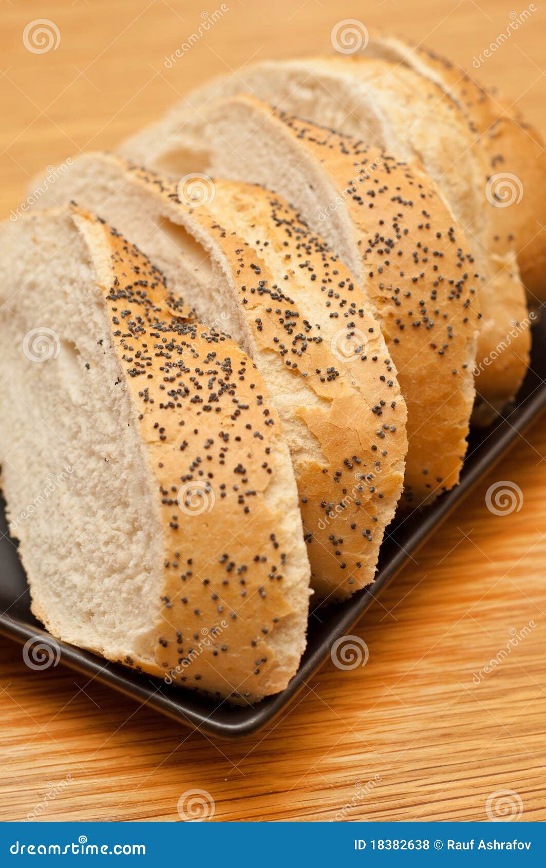 Bread on a Wooden Dining Table Stock Photo - Image of buns, delicious ...