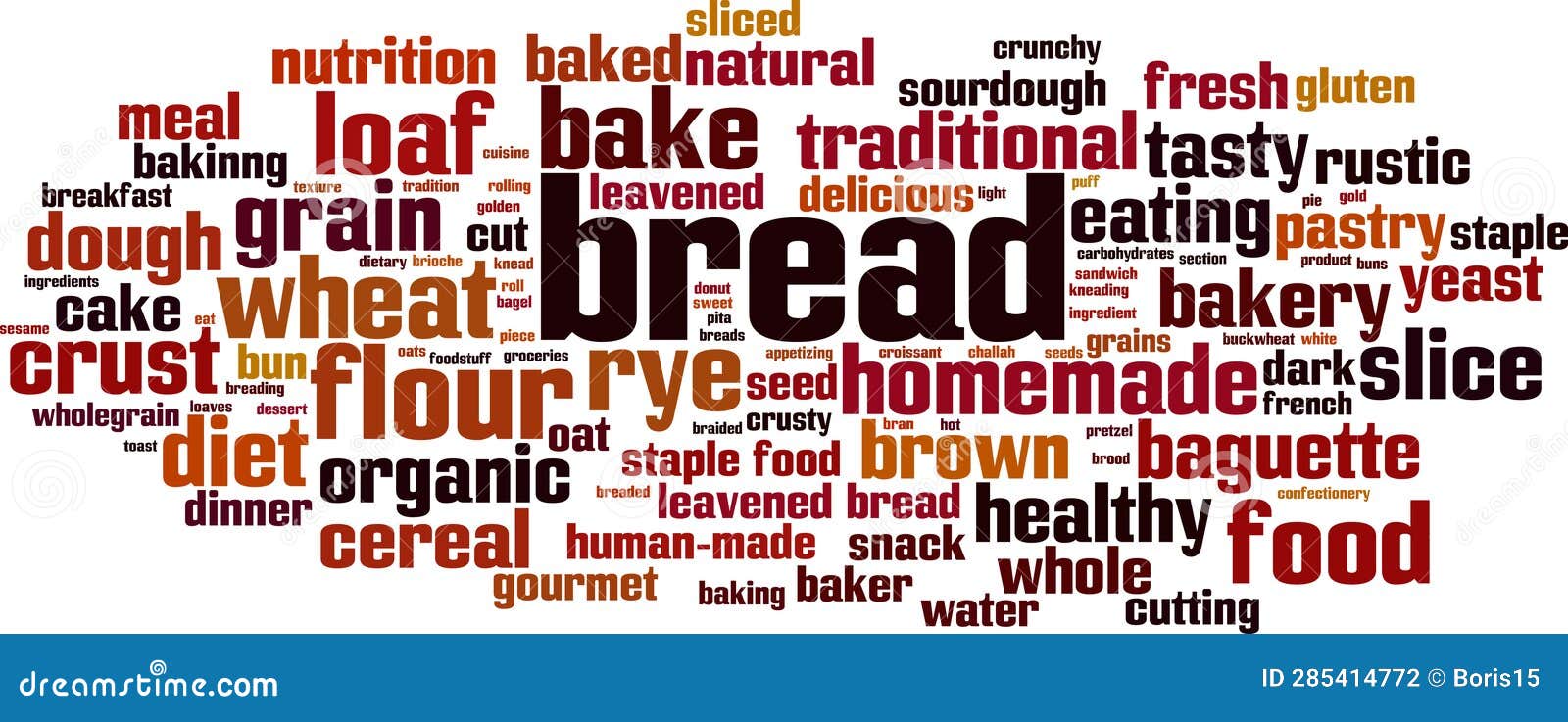 Bread word cloud stock vector. Illustration of water - 285414772
