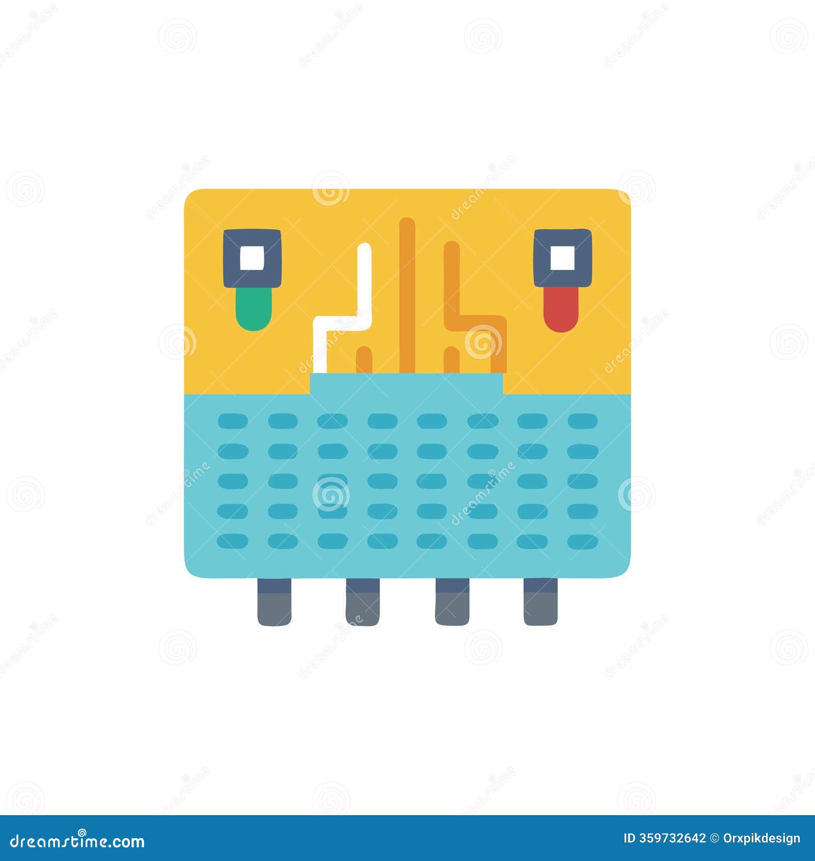 Breadboard Power Supply Icon for Electronics Projects Stock ...