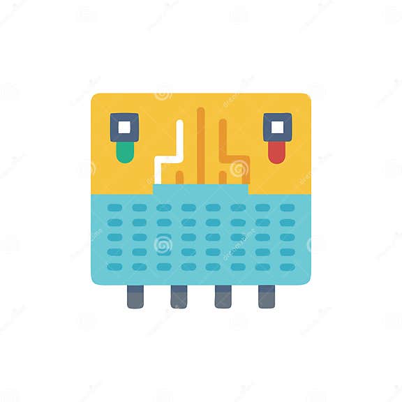 Breadboard Power Supply Icon for Electronics Projects Stock ...