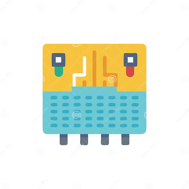 Breadboard Power Supply Icon for Electronics Projects Stock ...