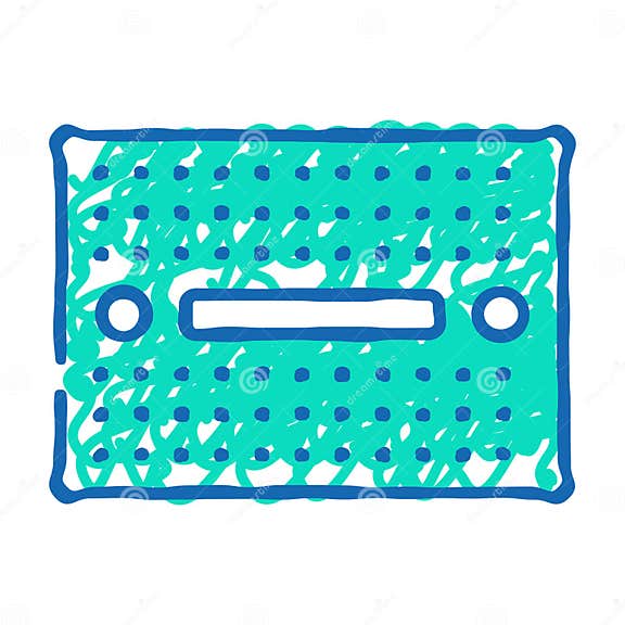 Breadboard Prototyping Electronics Icon Doodle Illustration Stock Illustration - Illustration of ...