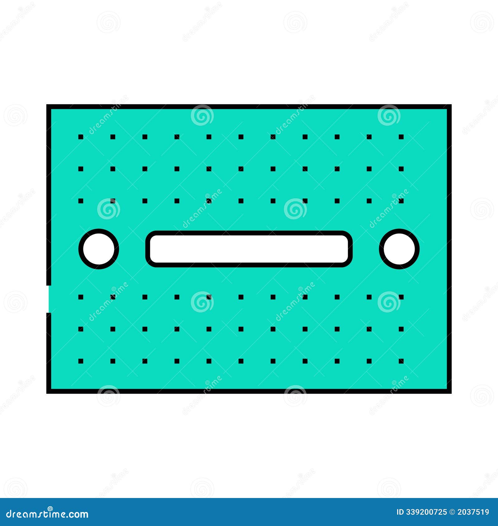 Breadboard Prototyping Electronics Icon Color Illustration Cartoon ...