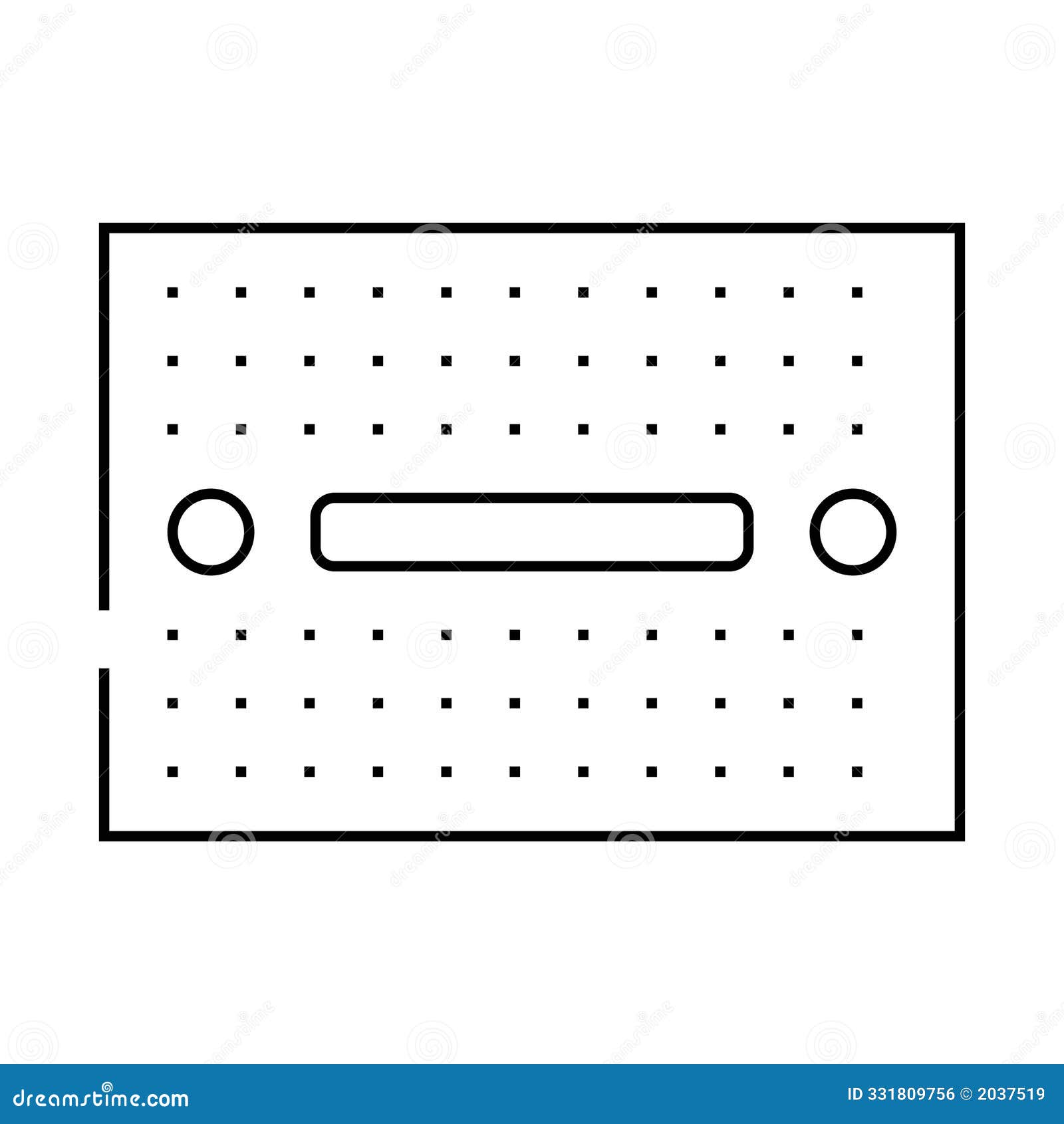 Breadboard Prototyping Electronics Icon Color Illustration Cartoon ...