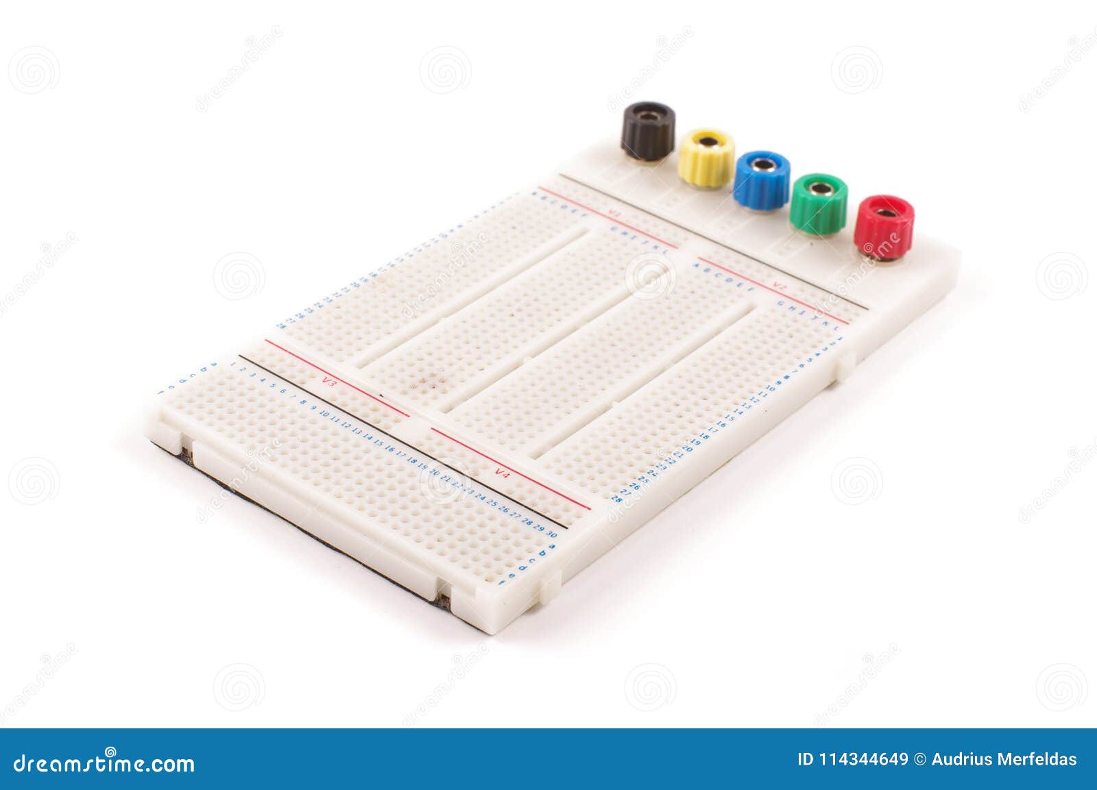 Empty Breadboard for Electronics Prototyping on the Whi Stock Image ... Empty Breadboard for Electronics Prototyping on the Whi Stock Image ...