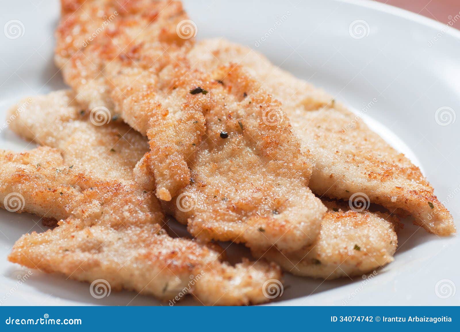 Breaded chicken fillets stock photo. Image of european - 34074742