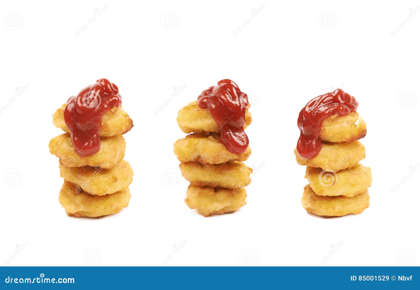 Breaded Chicken Nugget Composition Isolated Stock Image - Image of ...