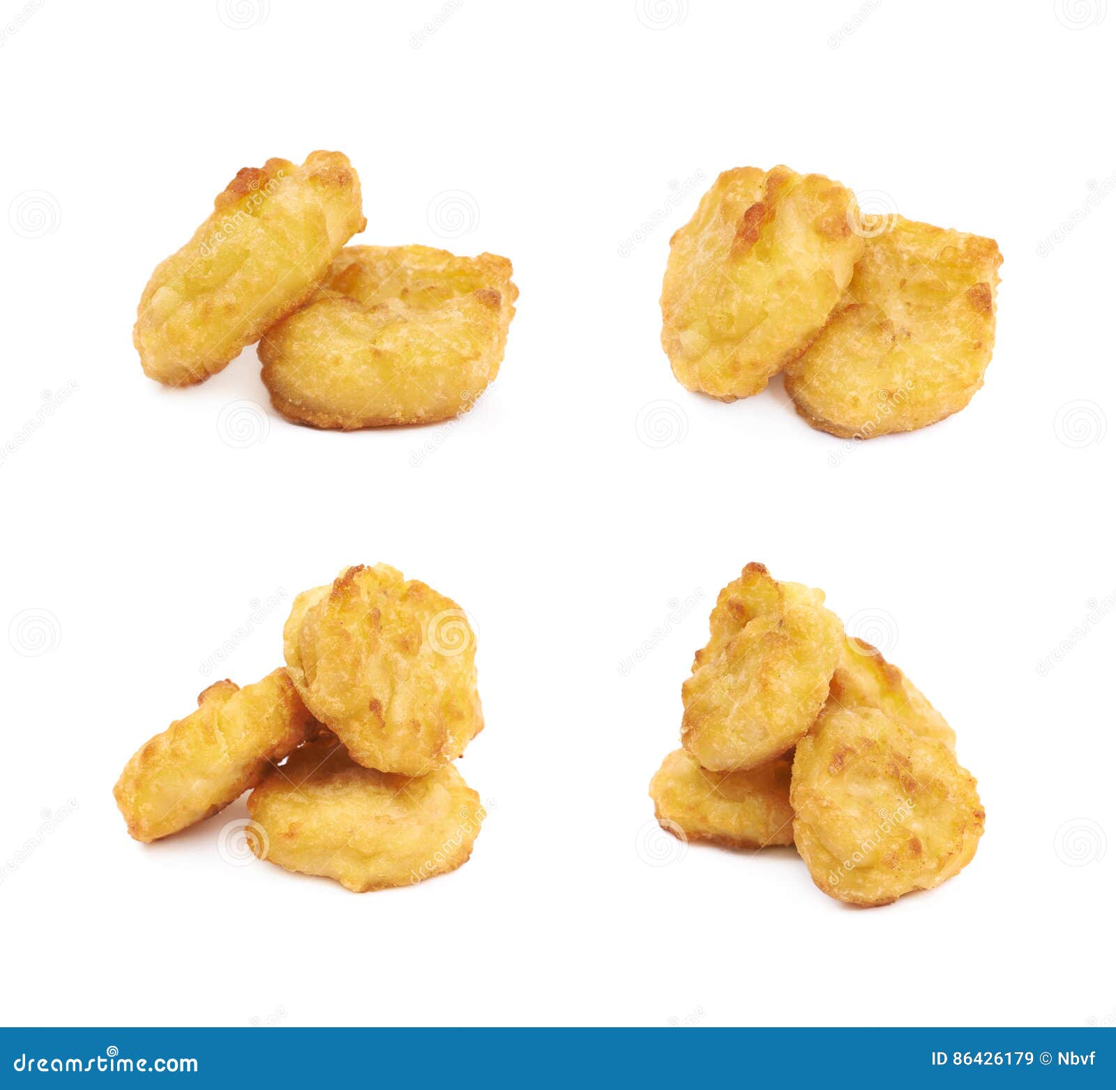 Breaded Chicken Nugget Composition Isolated Stock Image - Image of ...