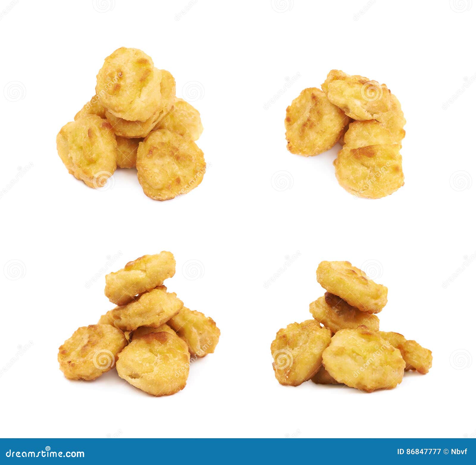 Breaded Chicken Nugget Composition Isolated Stock Image - Image of ...