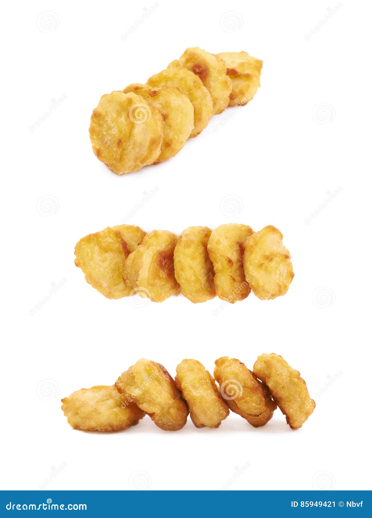 Breaded Chicken Nugget Composition Isolated Stock Image - Image of ...
