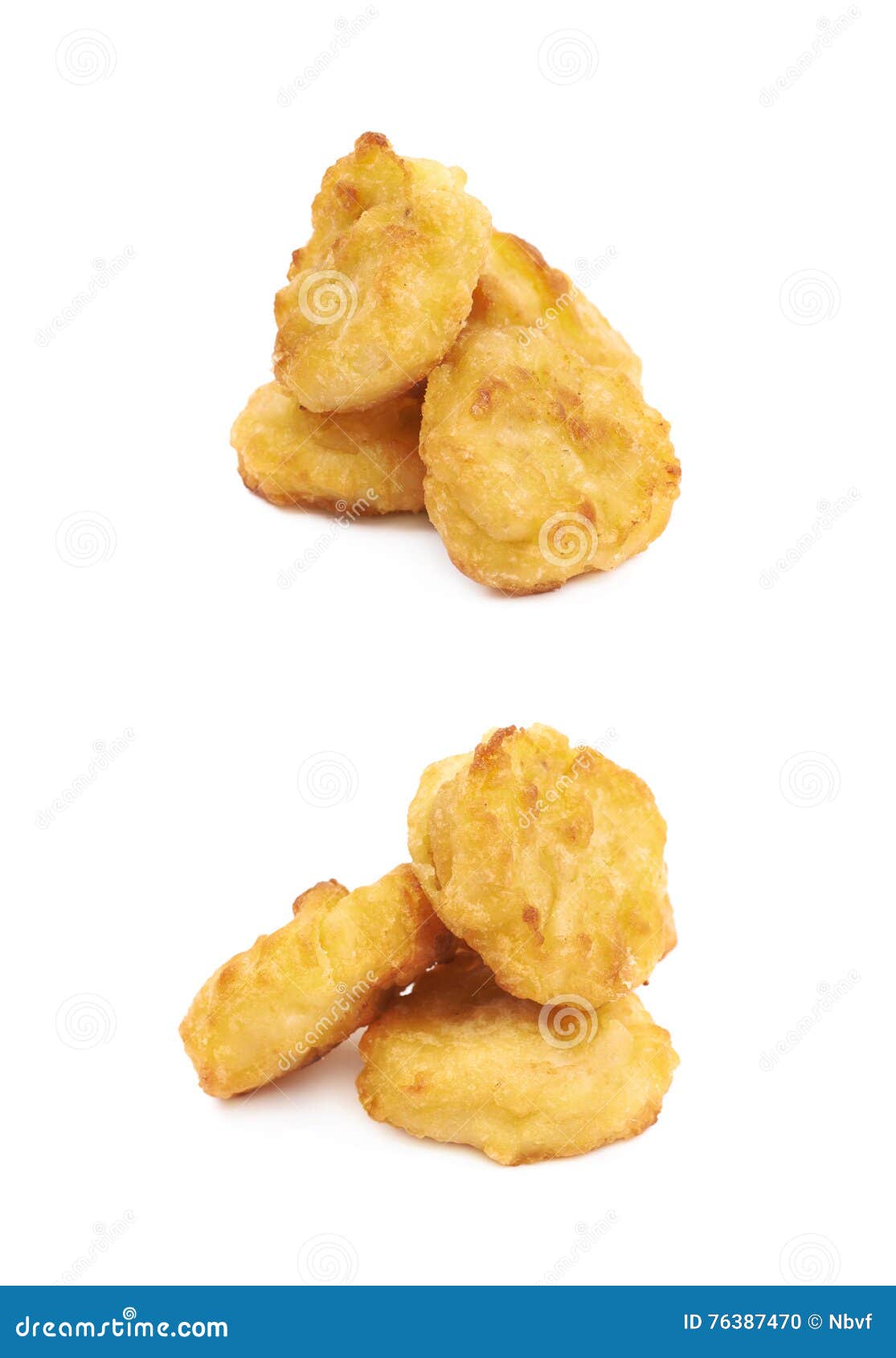Breaded Chicken Nugget Composition Isolated Stock Photo - Image of food ...