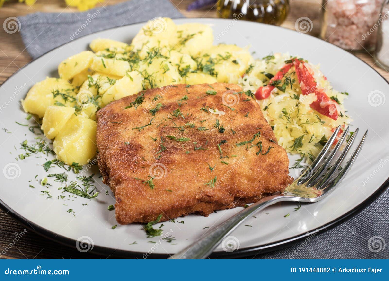 Breaded cod fillet stock photo. Image of baked, cooked - 191448882