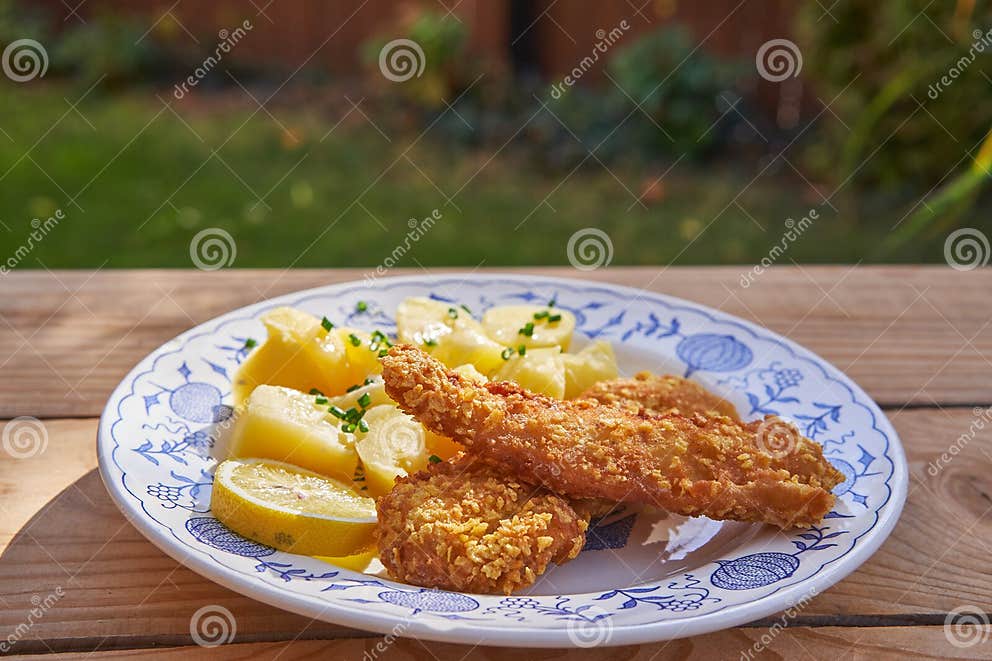 Breaded and Deep Fried Crispy Cod Fish Fillet. Stock Photo - Image of ...