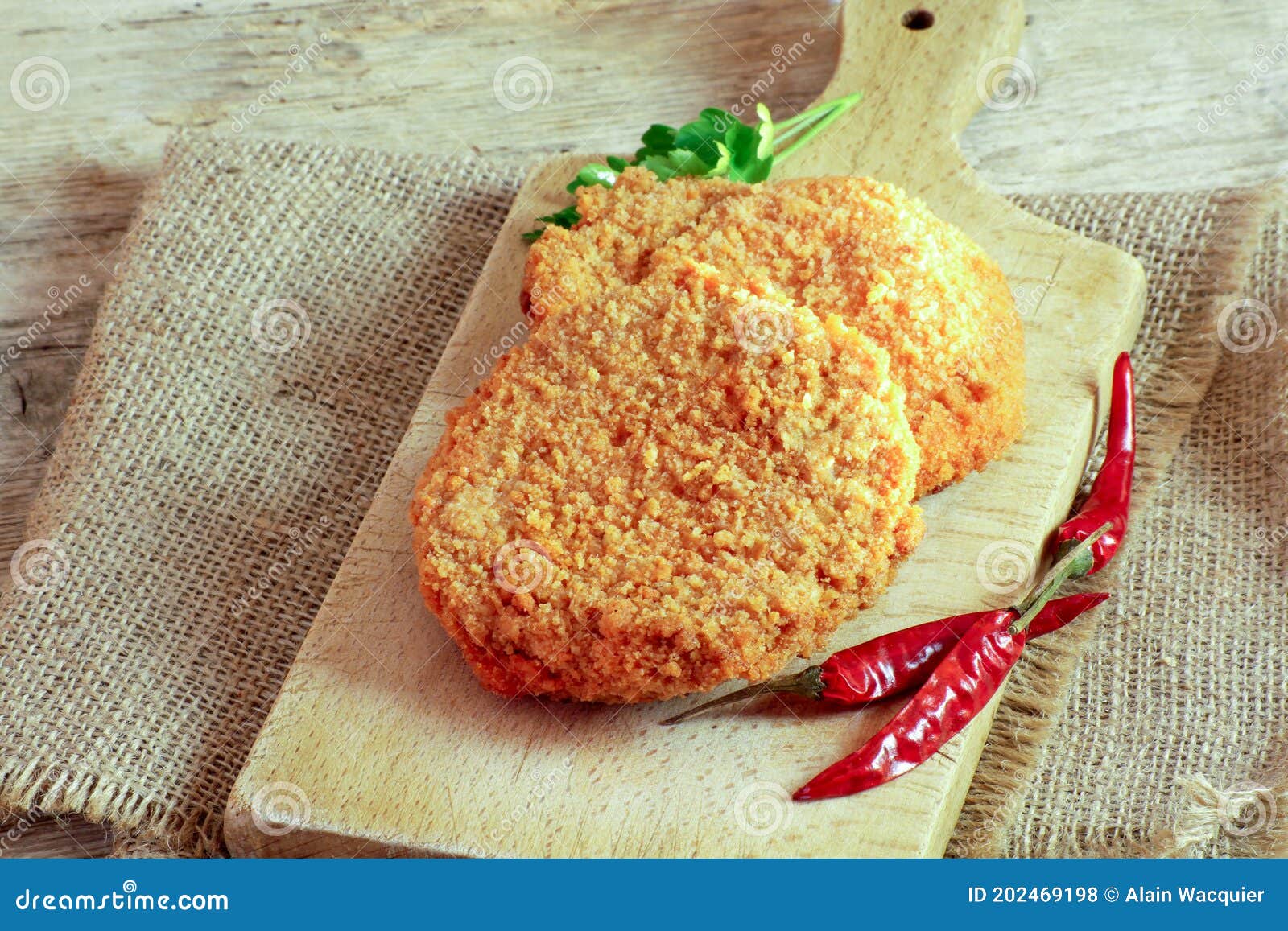 Breaded Escalope on a Table Stock Photo - Image of escalope, food ...