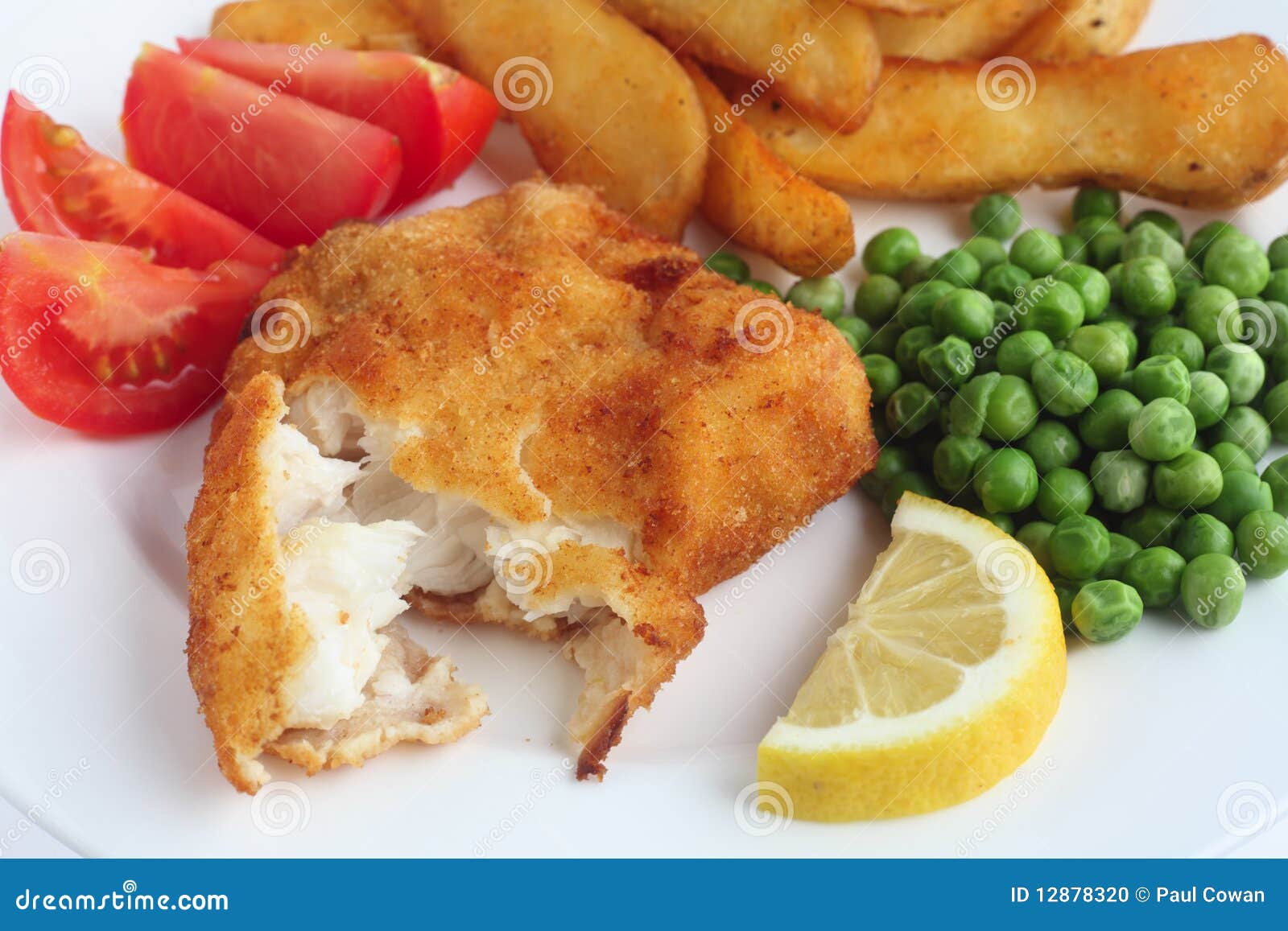 Breaded fish fillet meal stock photo. Image of cooking - 12878320