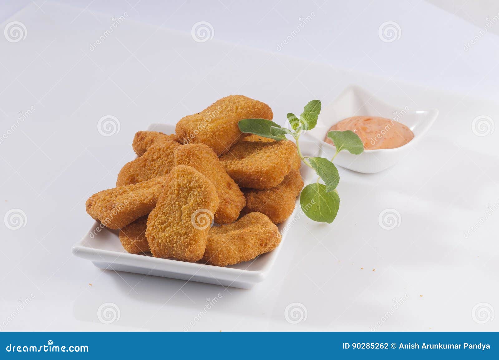 Breaded Fish Nuggets stock photo. Image of crumb, white - 90285262