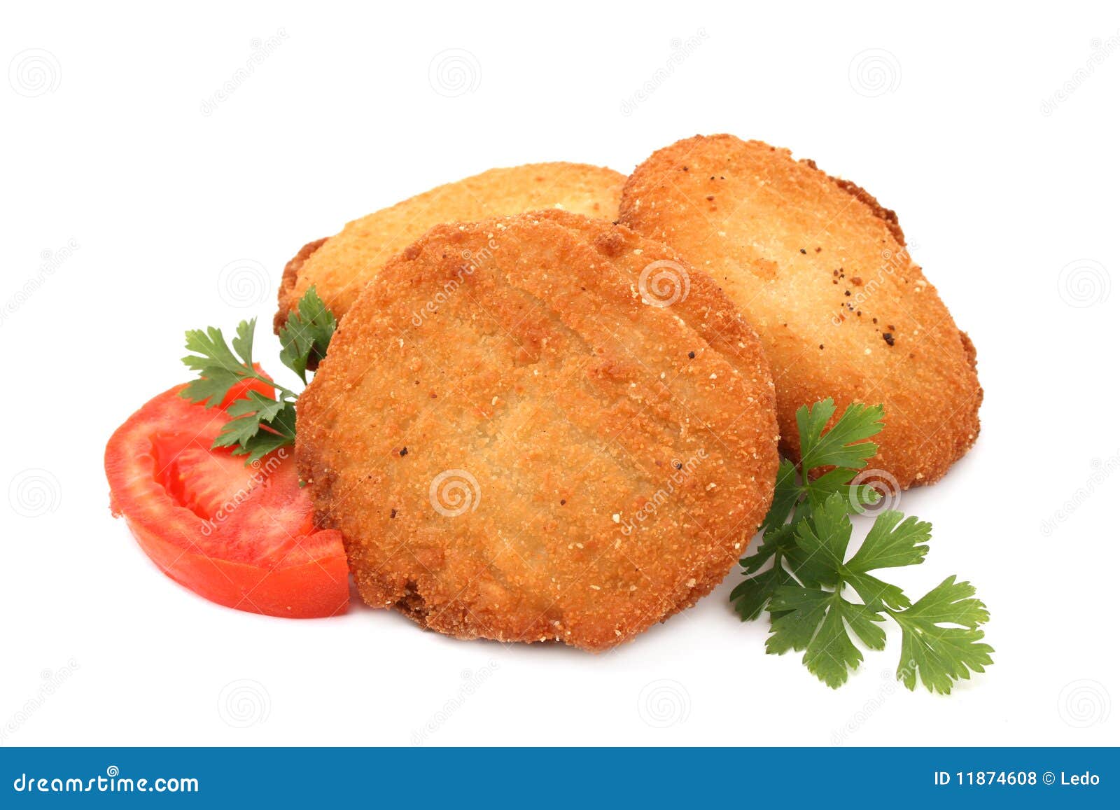 Breaded meat stock photo. Image of prepared, tomato, celery - 11874608