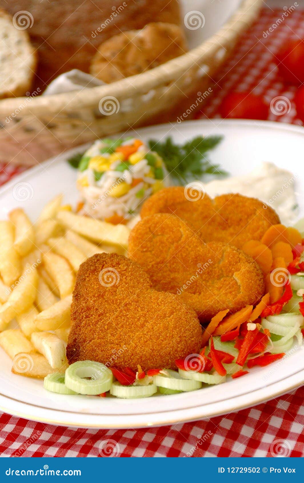 Breaded meat stock photo. Image of pomesfrites, cooking - 12729502