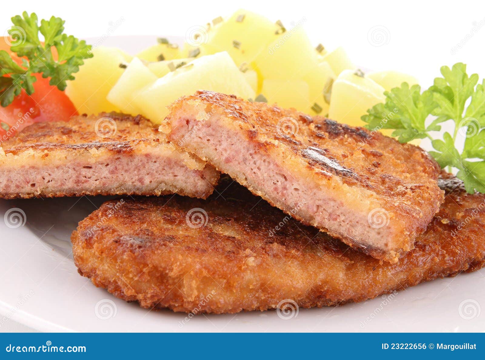 Breaded meat stock photo. Image of dinner, cuisine, fried - 23222656