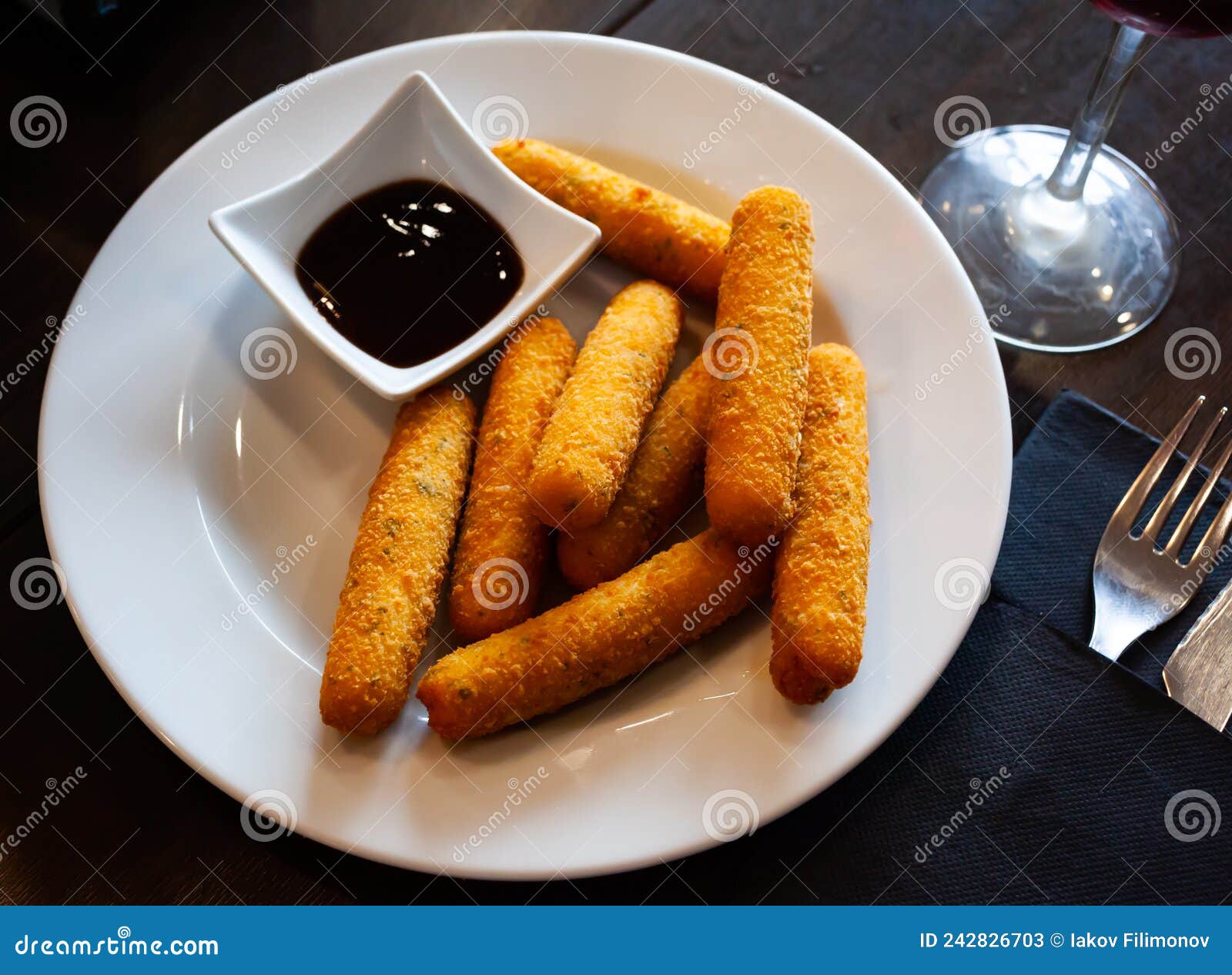 Breaded Mozzarella Cheese Sticks Stock Image - Image of breaded, crispy ...