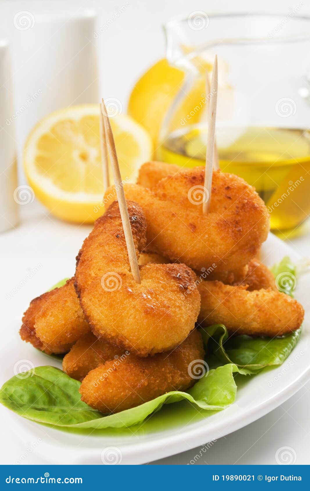 Breaded shrimp snack stock image. Image of food, seafood - 19890021