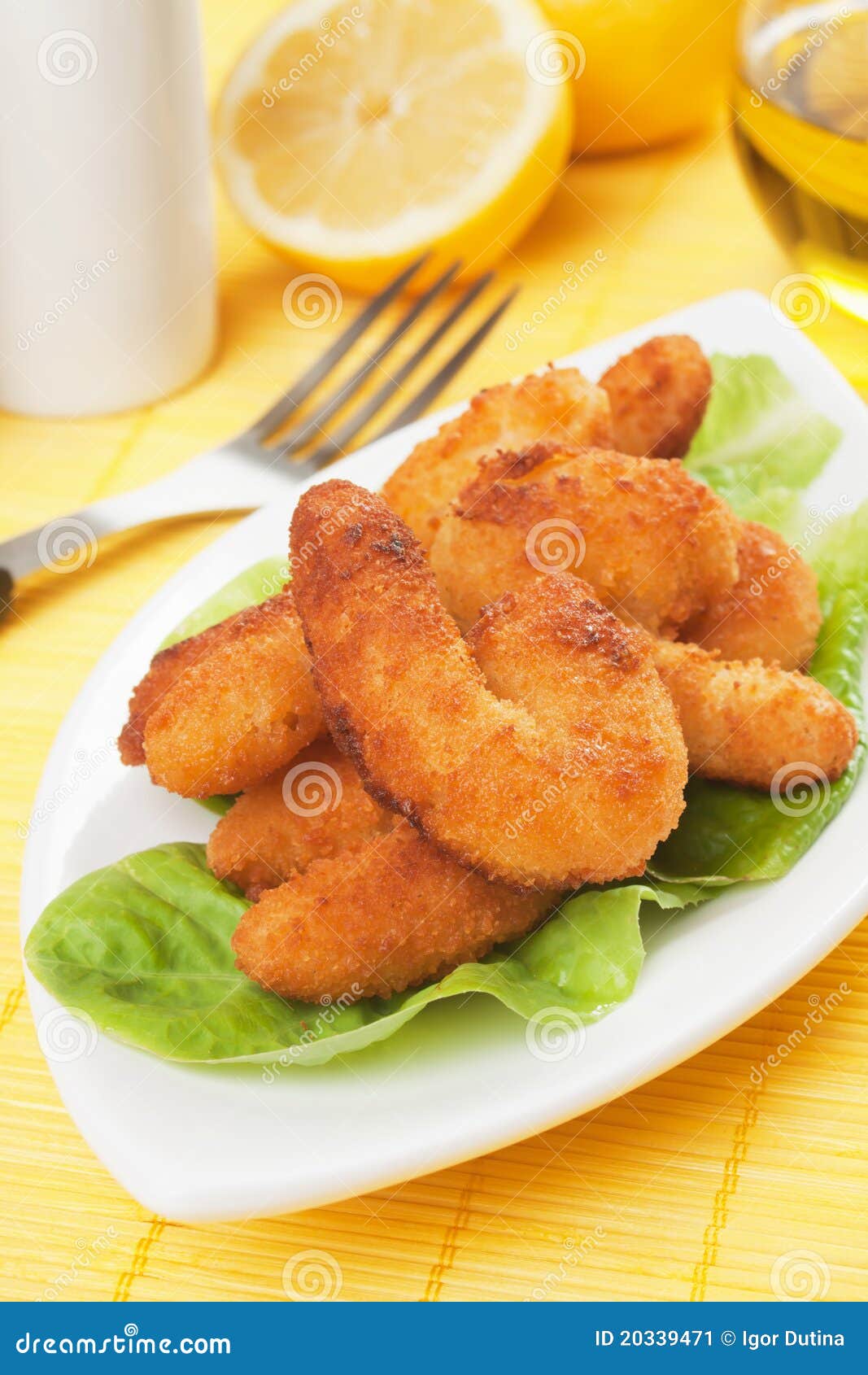 Breaded shrimp snack stock image. Image of photograph - 20339471