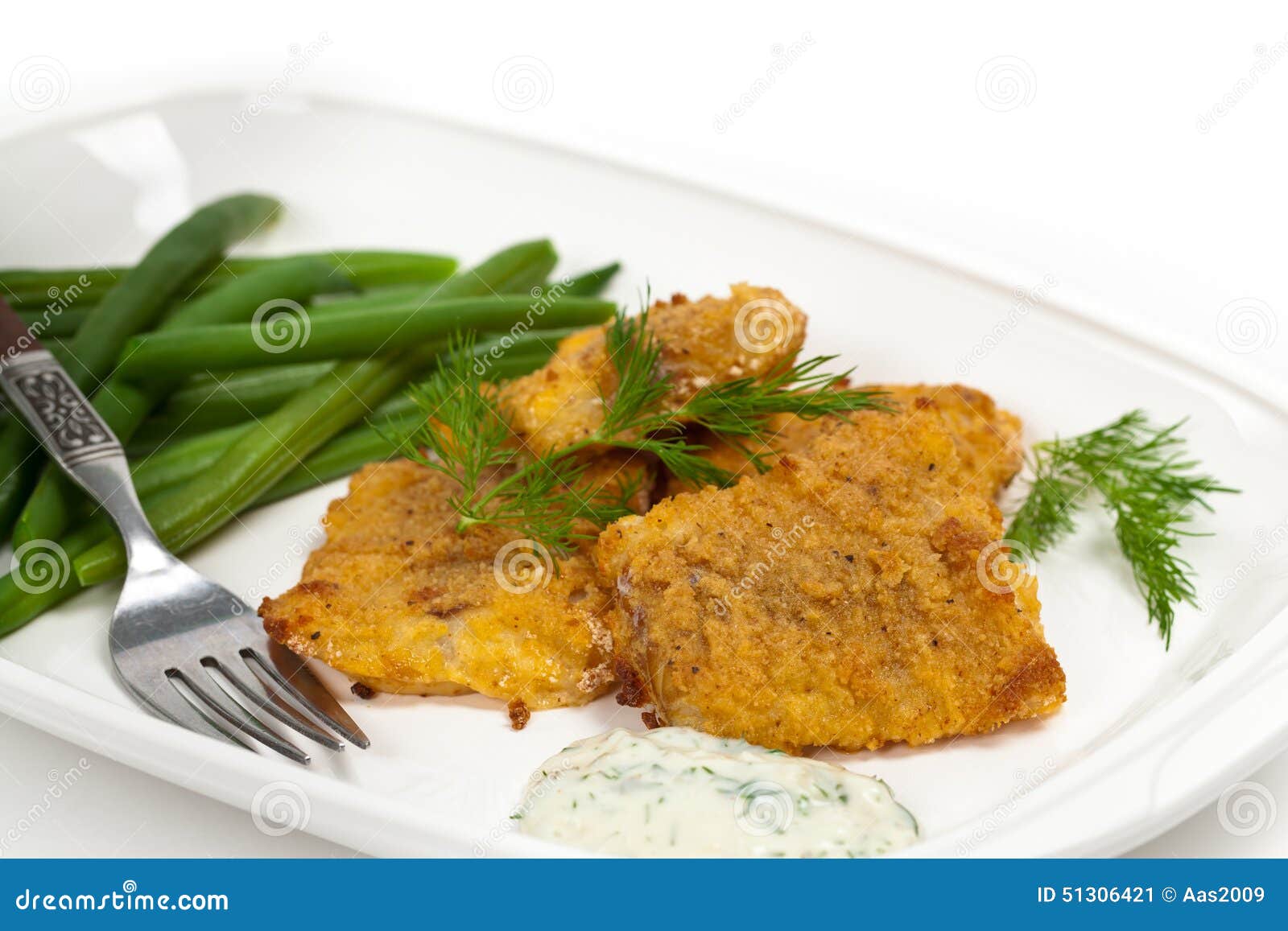 Breaded White Fish Fillets stock image. Image of fillets - 51306421