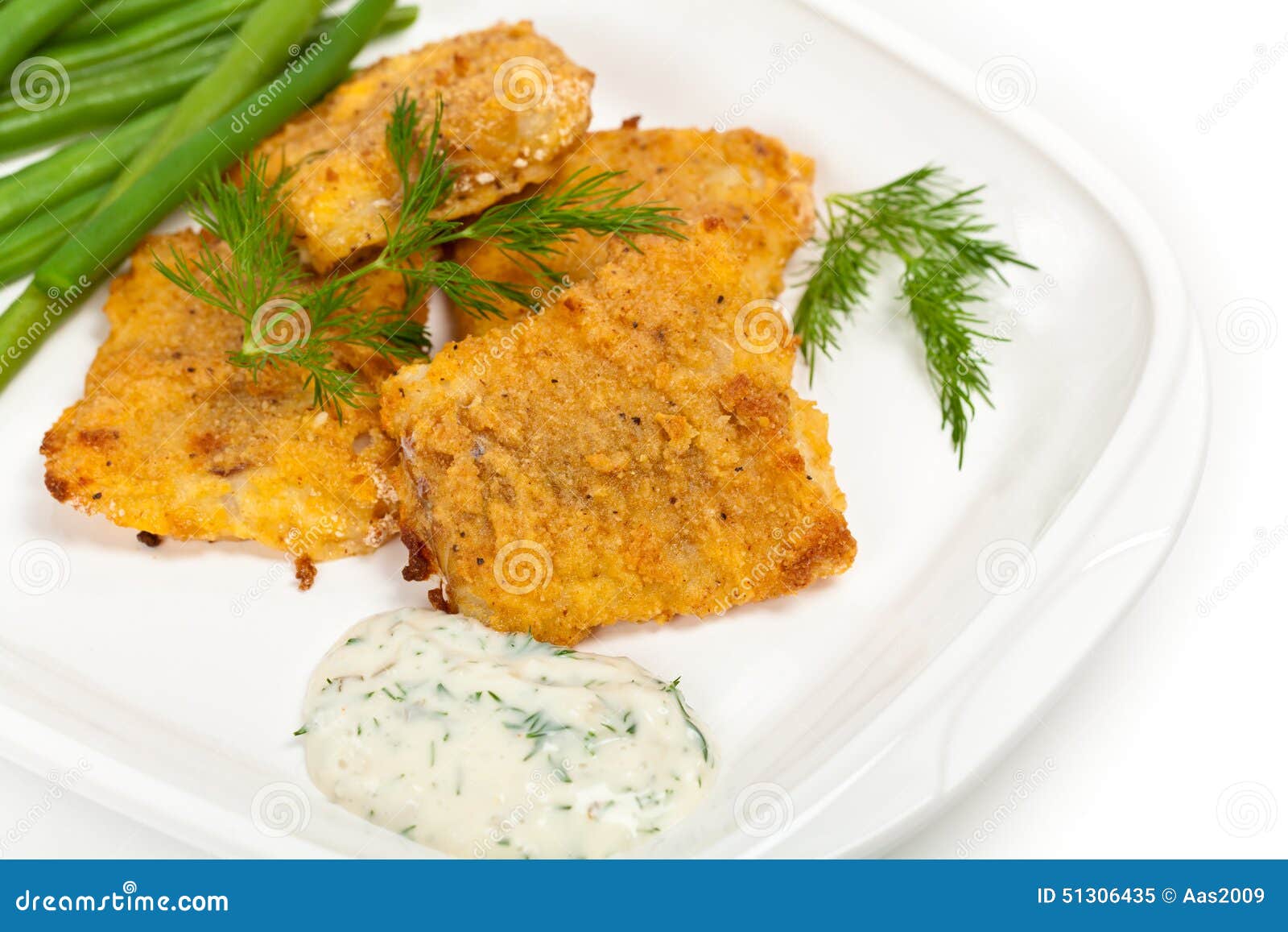 Breaded White Fish Fillets stock image. Image of gold - 51306435