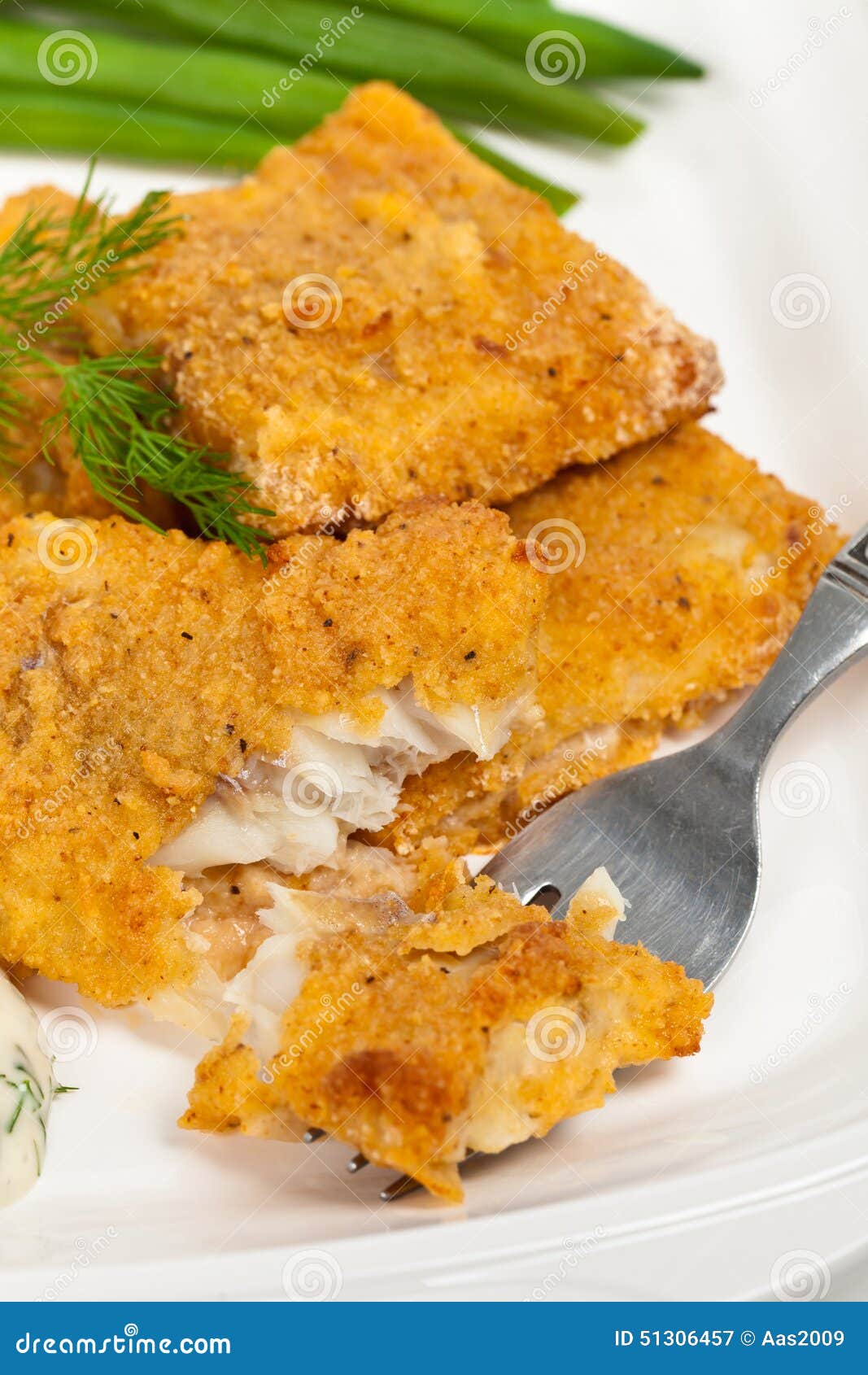 Breaded White Fish Fillets stock image. Image of gold - 51306457
