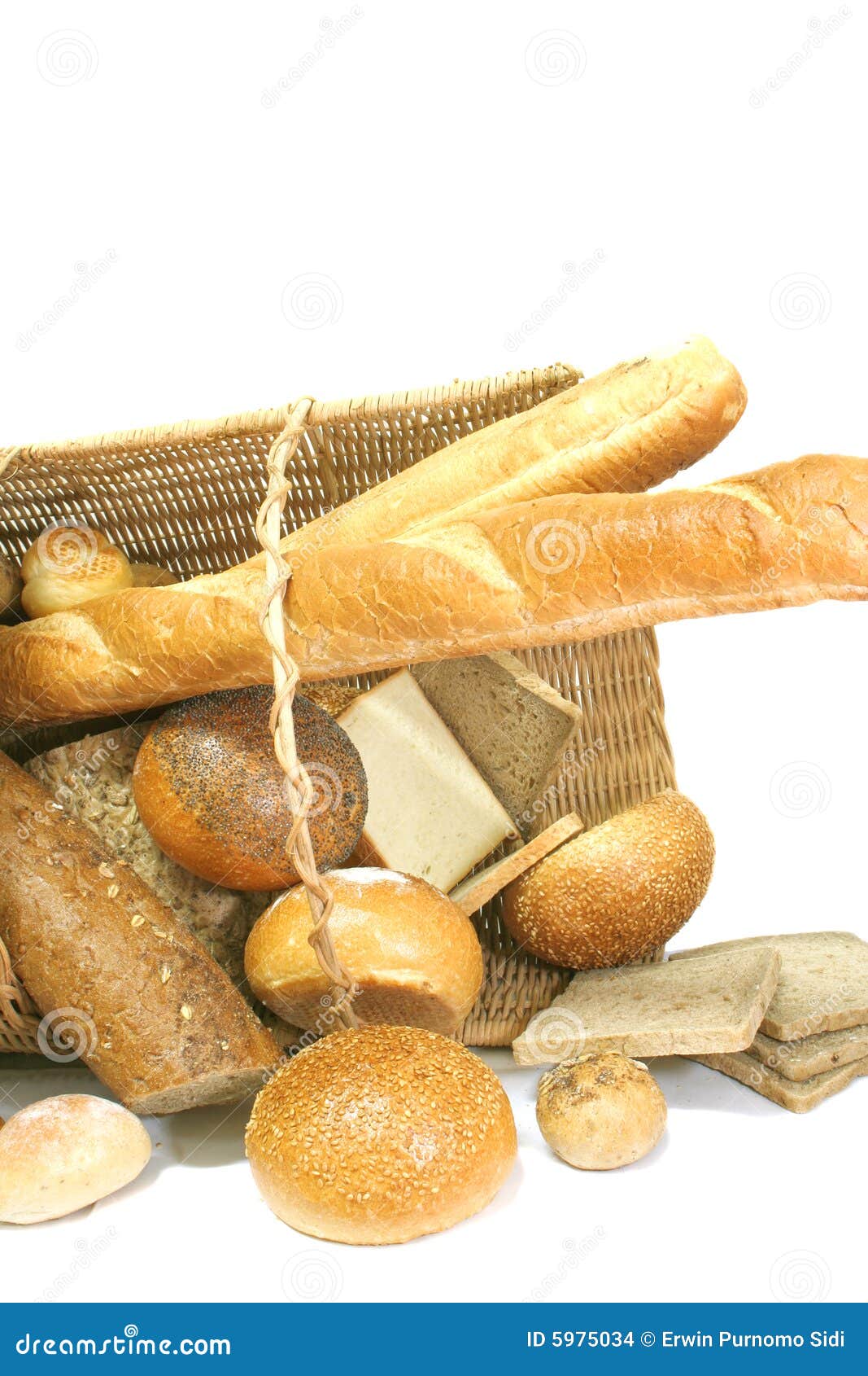 Breads in Basket stock photo. Image of baked, bakery, bread - 5975034