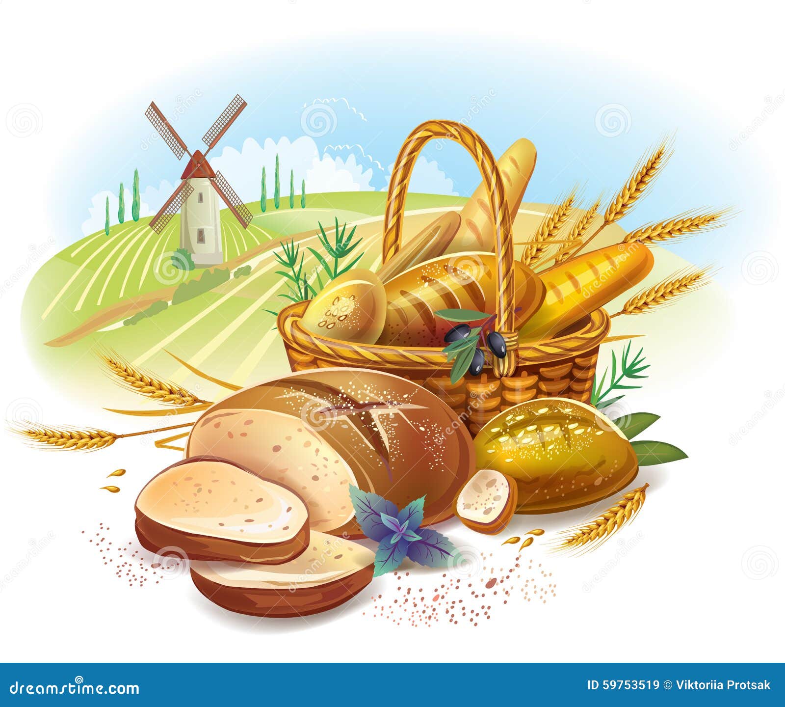 Breads Cartoons, Illustrations & Vector Stock Images - 2218 Pictures to ...