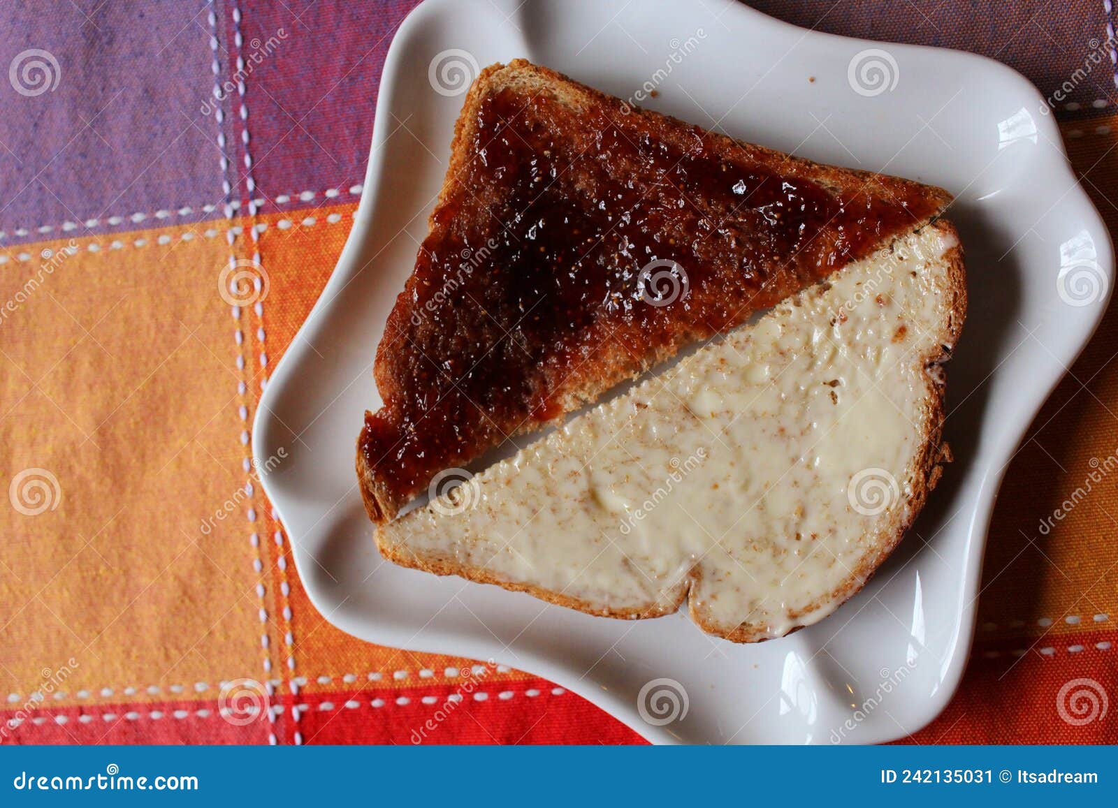 Breads with Different Spreads Stock Image - Image of orange, colourful ...