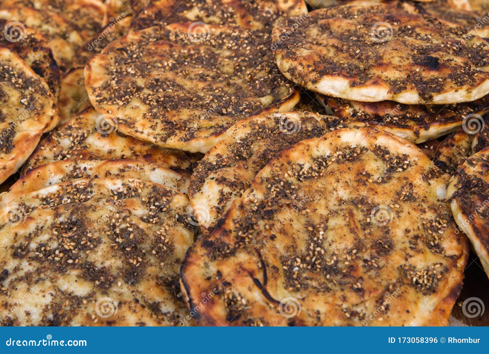 Breads at a Jordanian Bakery Stock Photo - Image of cuisine, local ...