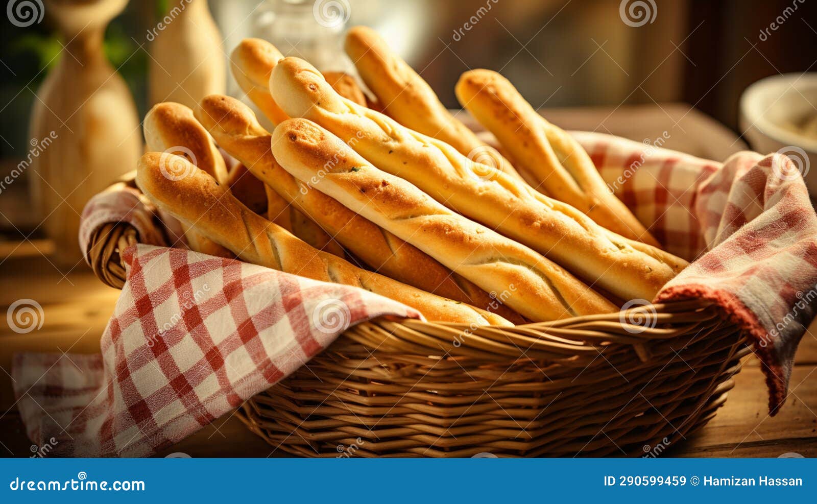 A Breadstick - a Slender, Crispy Rod of Golden-brown Bread, Enticingly ...
