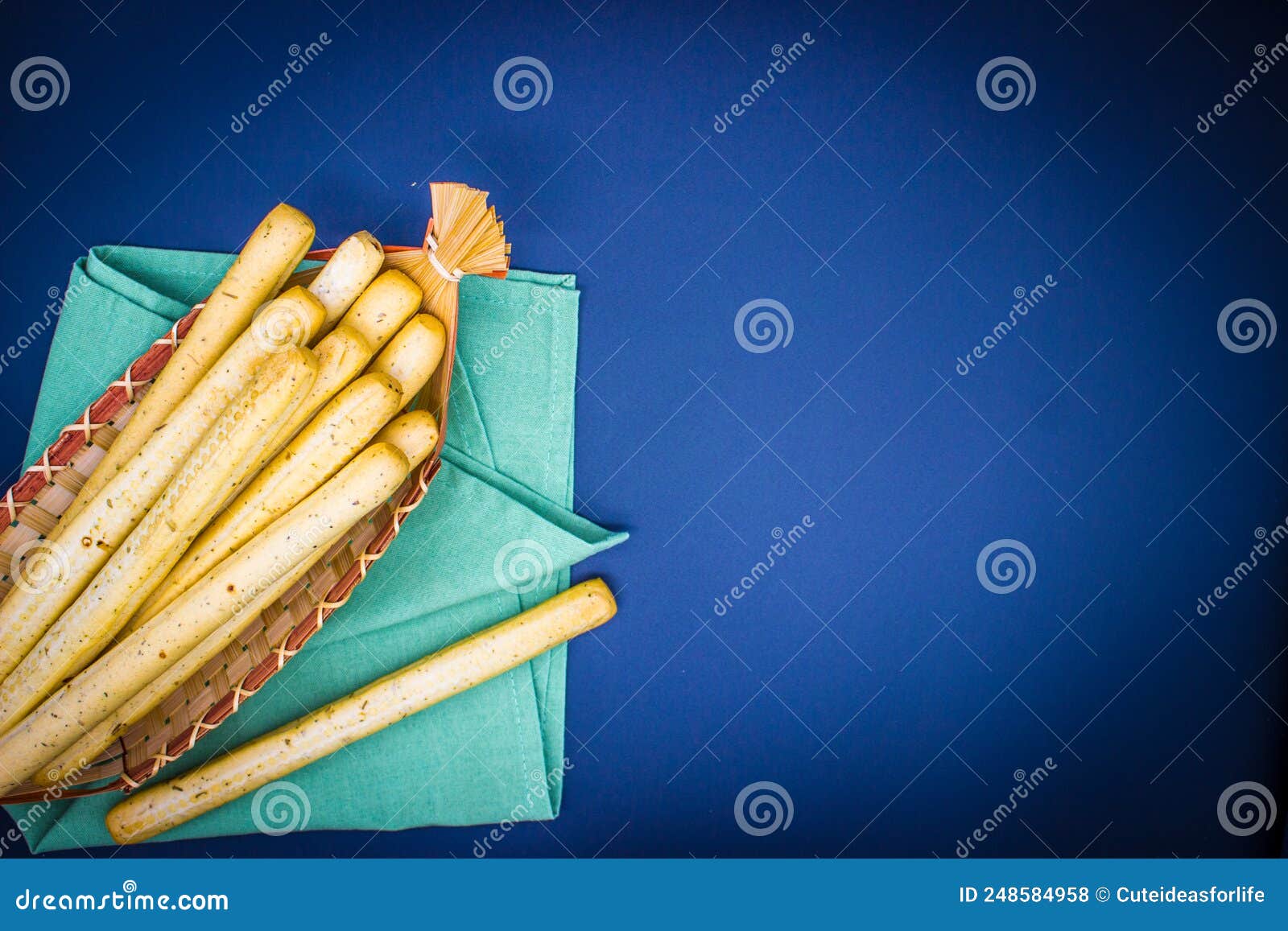 Breadsticks on Dark Background Stock Photo - Image of long, wheat ...