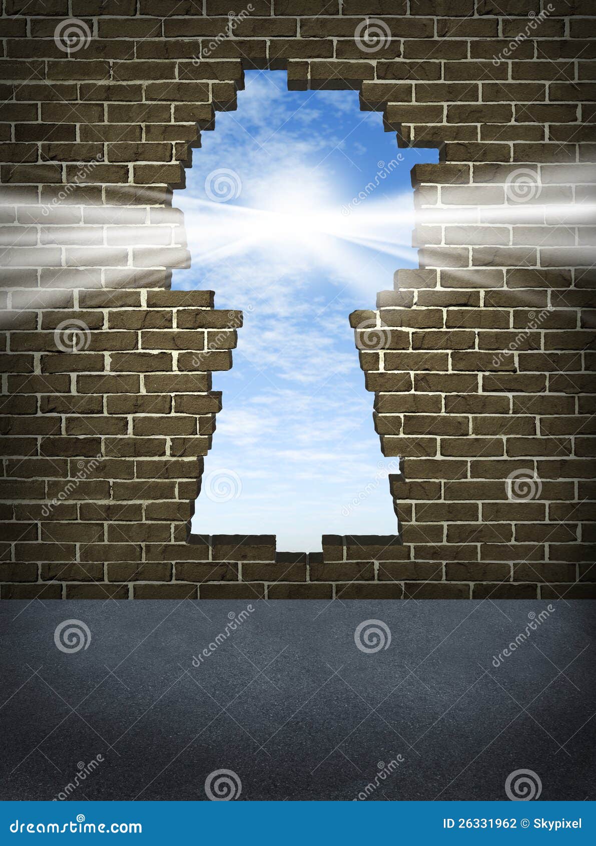Break through stock illustration. Illustration of mind - 26331962