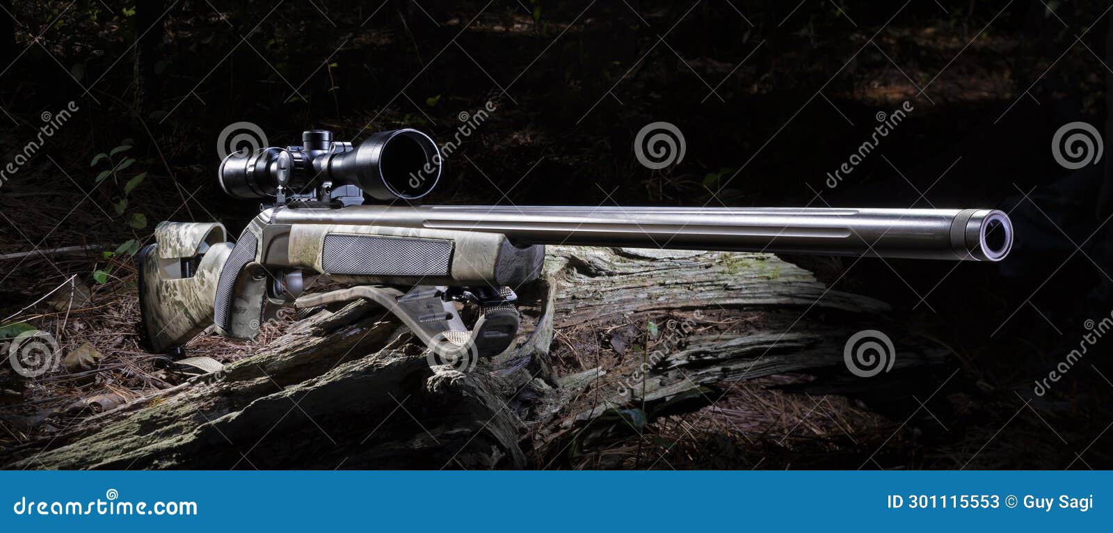 Break Action Muzzleloader Rifle Stock Image - Image of scope ...
