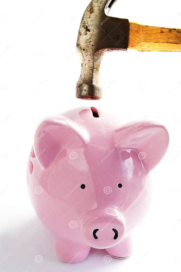 Break the bank stock image. Image of 401k, financial, debt - 4731823