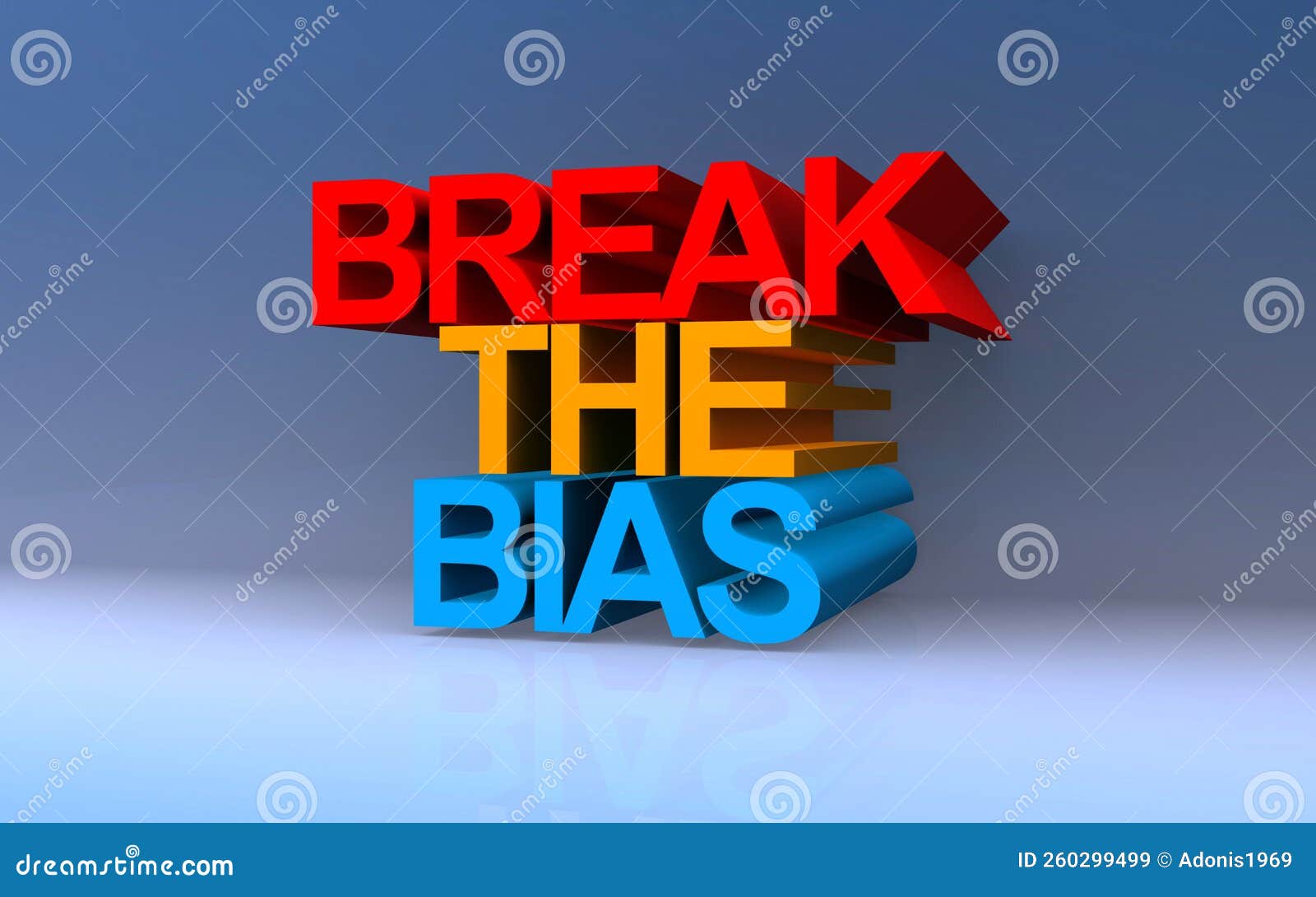 Break the bias on blue stock illustration. Illustration of poster ...