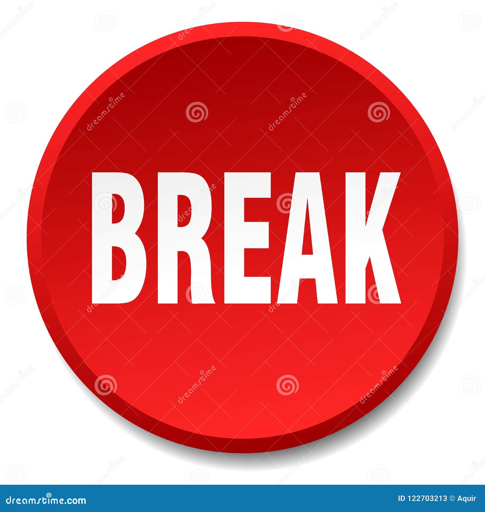 Break button stock vector. Illustration of notice, badge - 122703213