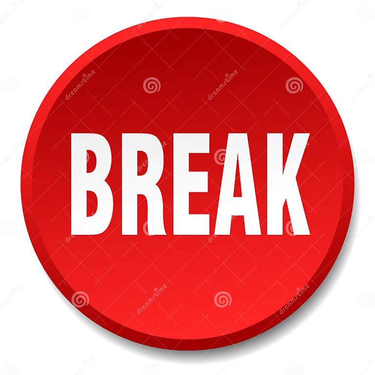 Break button stock vector. Illustration of notice, badge - 122703213
