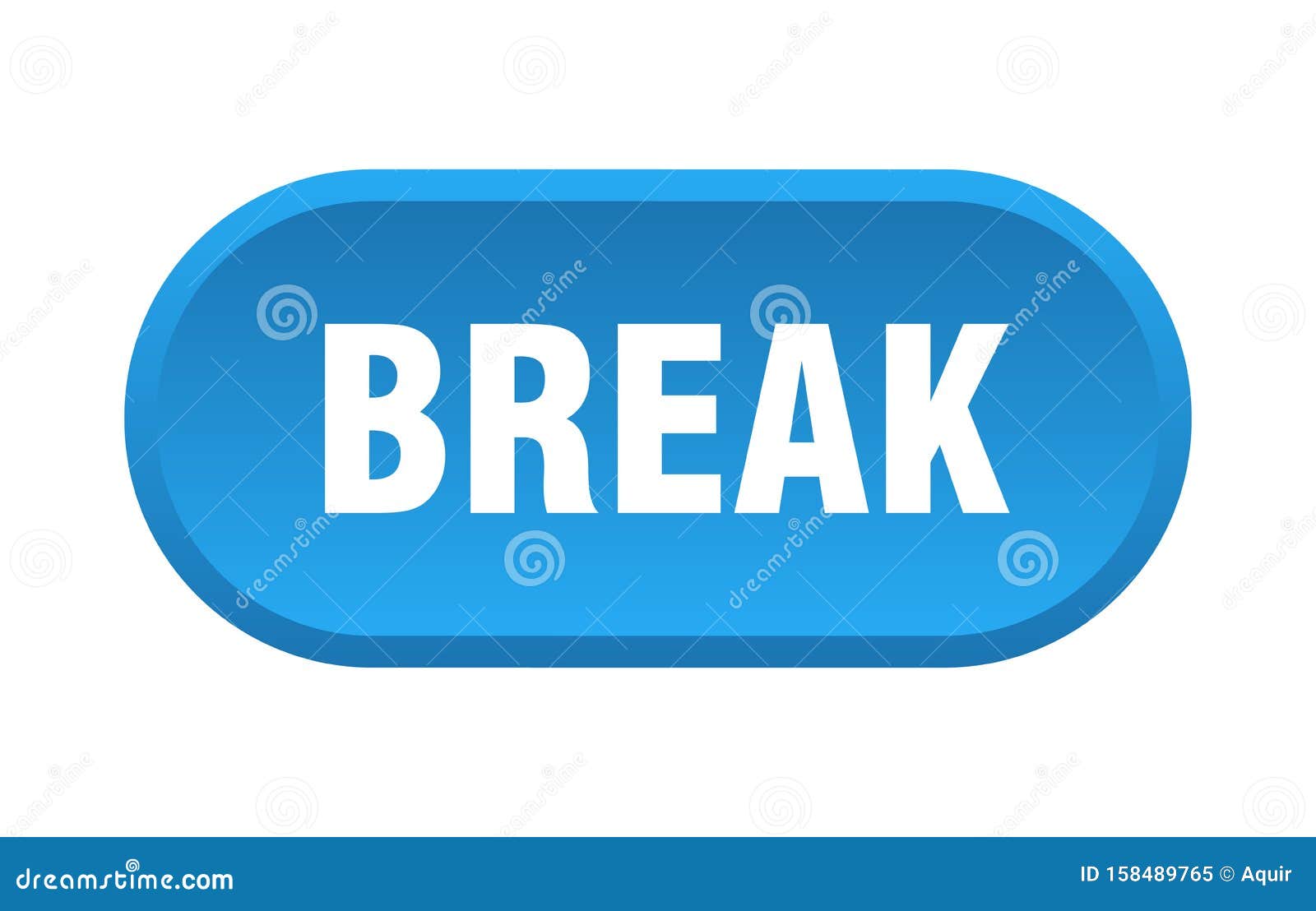 Break button stock vector. Illustration of stamp, sign - 158489765