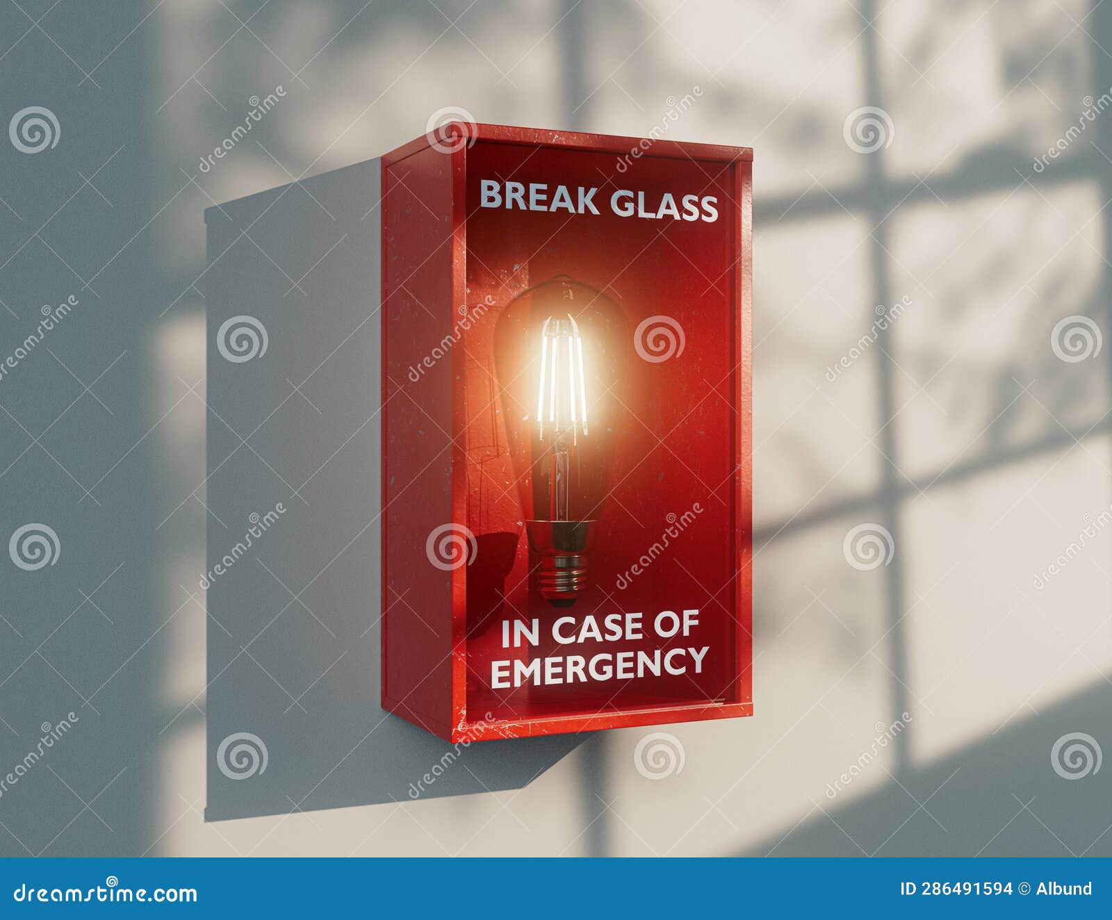 Break in Case of Emergency Idea Stock Illustration - Illustration of ...